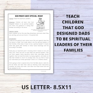 Fathers Day Bible Lesson and Craft Bundle, Sunday School Bible ...