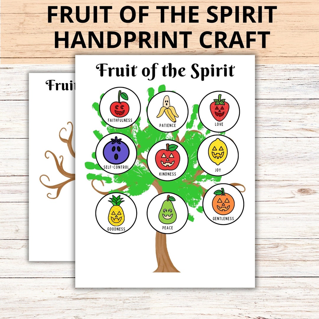 Fruit of the Spirit Church Nursery Handprint Craft DIY - Etsy