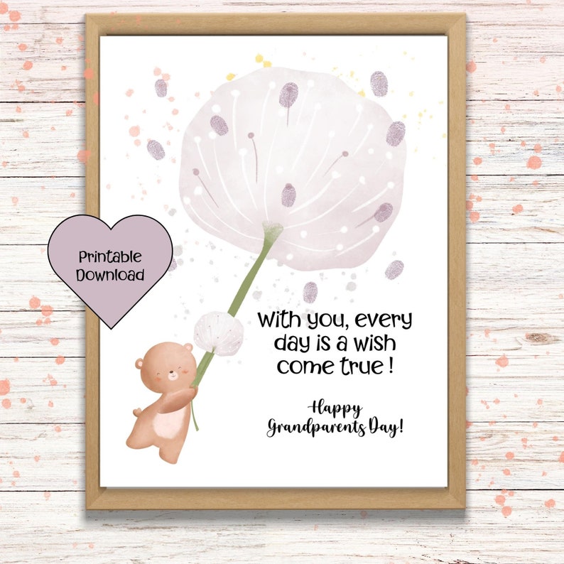 Grandparents Day Handprint Craft Bundle, Printable Gift DIY Hand Art ...