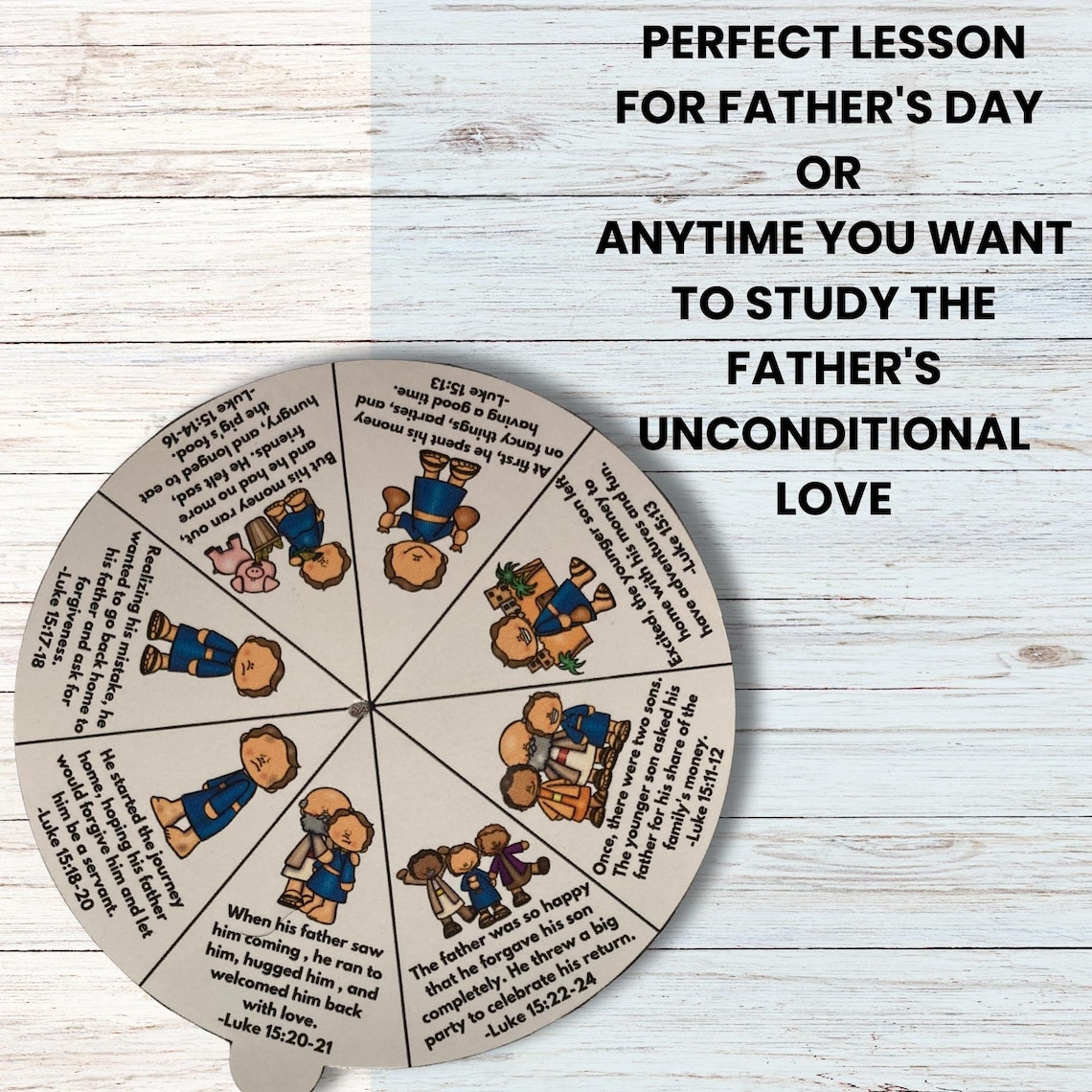 The Prodigal Son Bible Spinner Wheel Sunday School Craft Printable ...