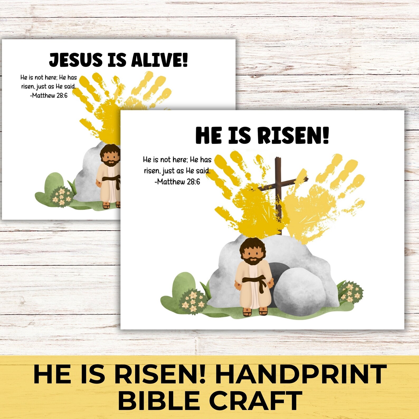 Jesus is Alive Easter Sunday Bible Story Craft Bundle, Easter Sunday ...