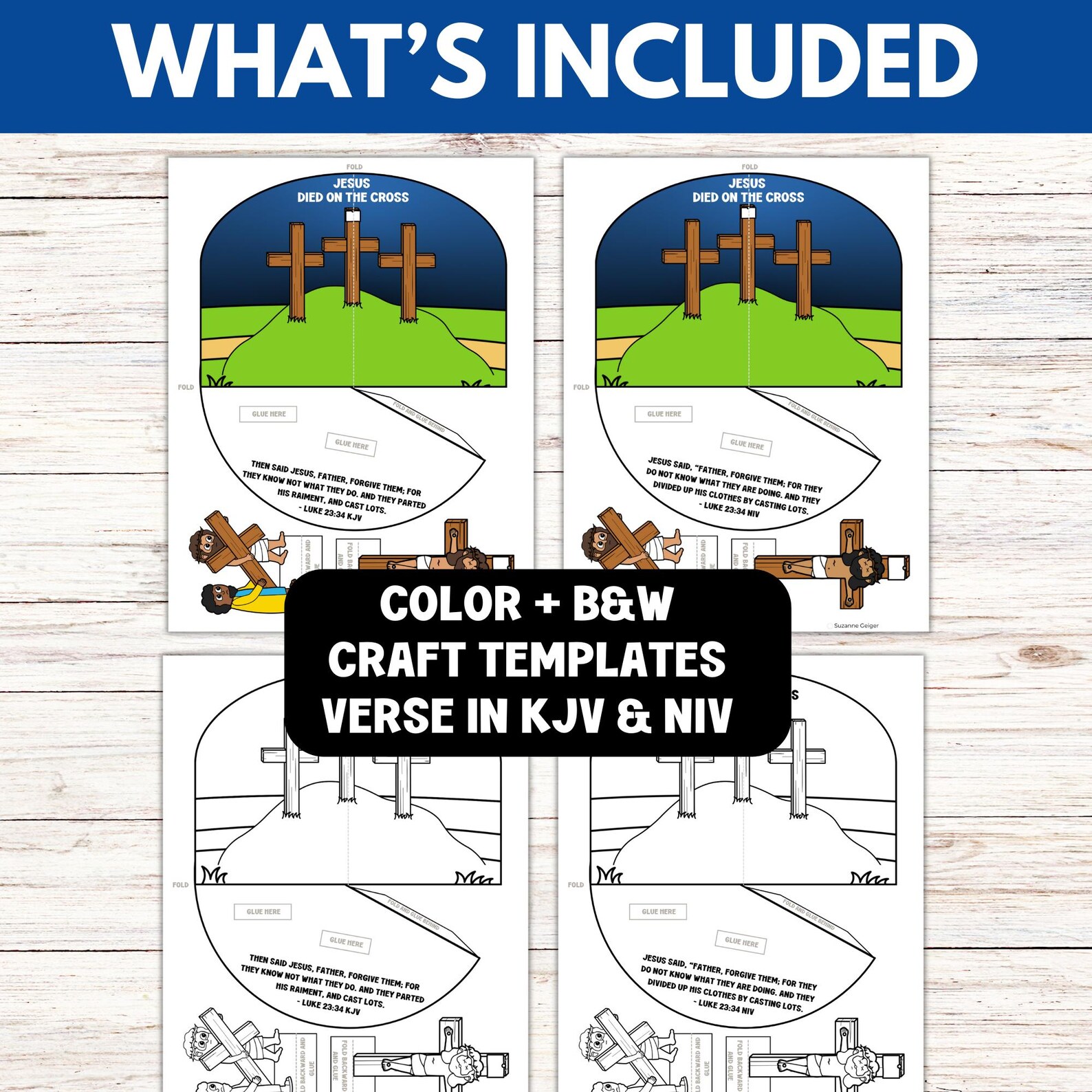 Jesus Died on the Cross Bible Craft Activity, Good Friday Easter Bible ...