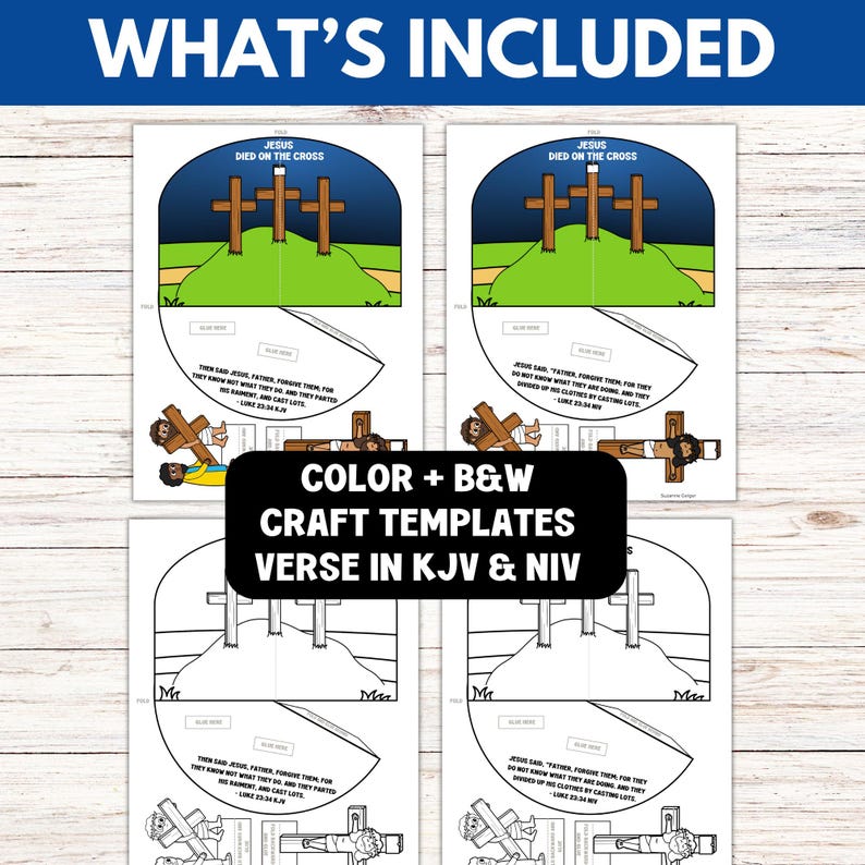 Jesus Died on the Cross Bible Craft Activity, Good Friday Easter Bible ...