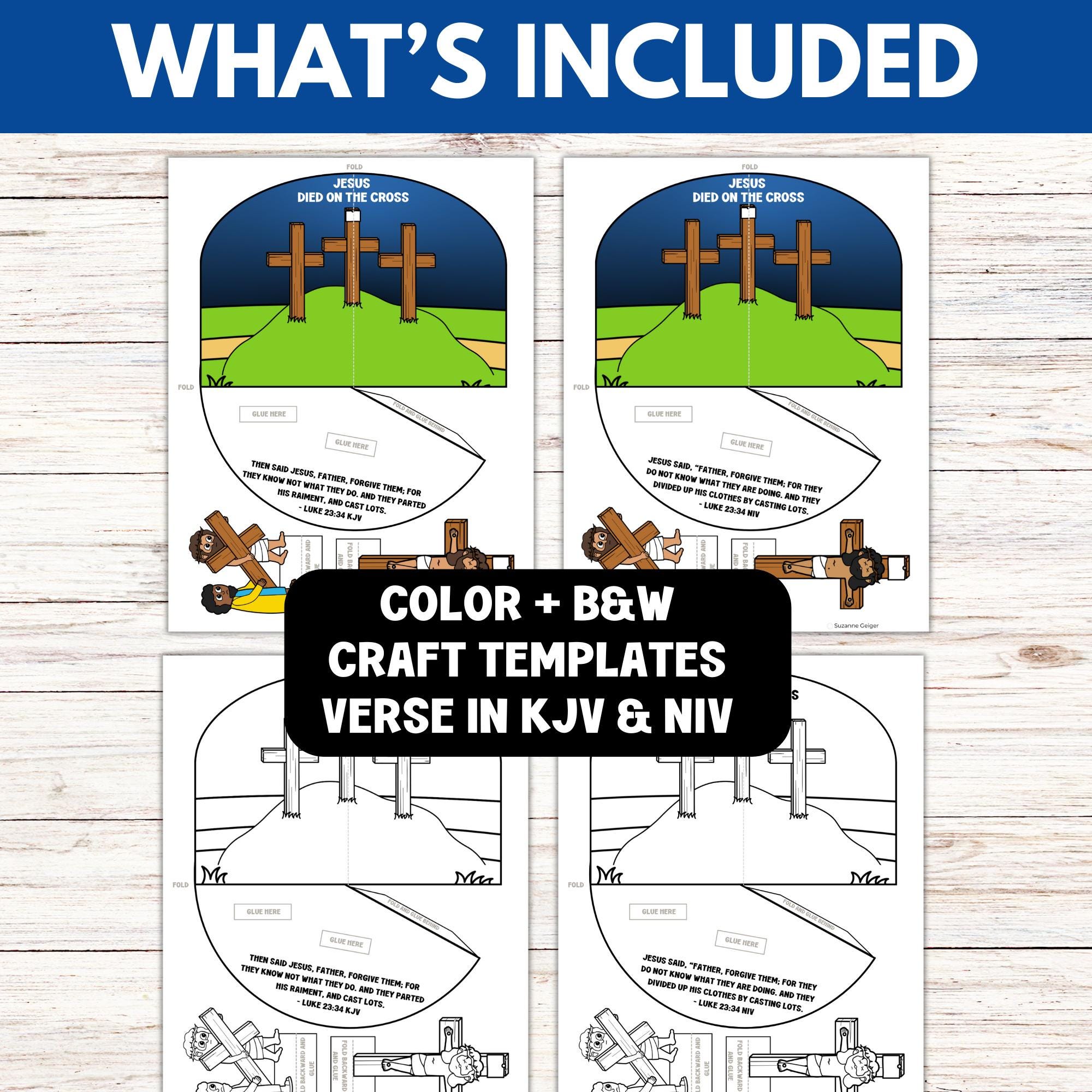 Jesus Died on the Cross Bible Craft Activity, Good Friday Easter Bible ...