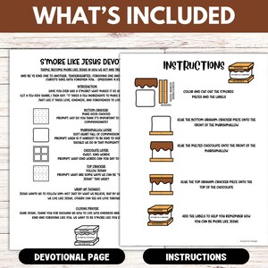 Summer VBS Bible Craft Activity Printable, S'more Like Jesus Summer ...