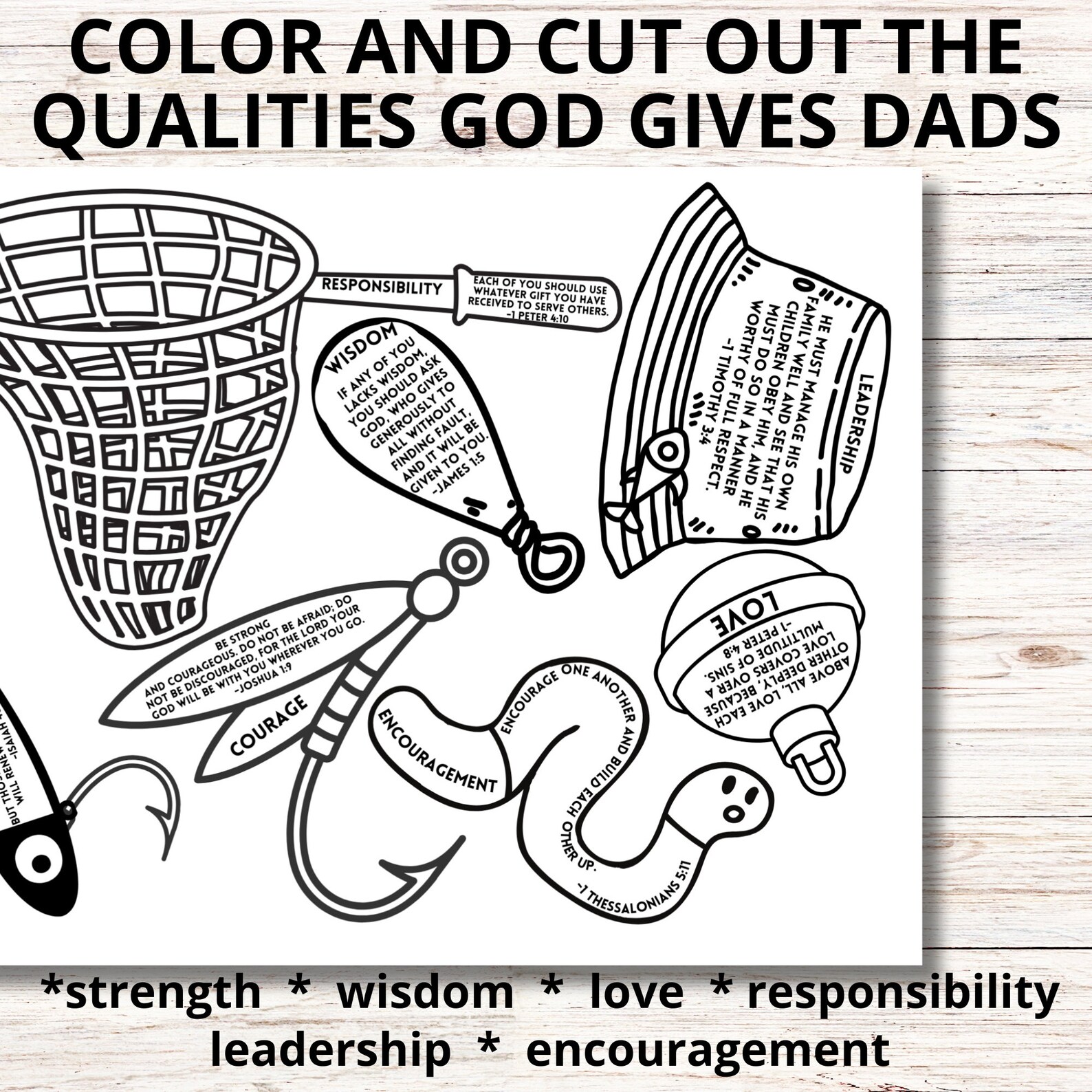 Fathers Day Bible Craft A Godly Dads Tackle Box, Sunday School Bible ...