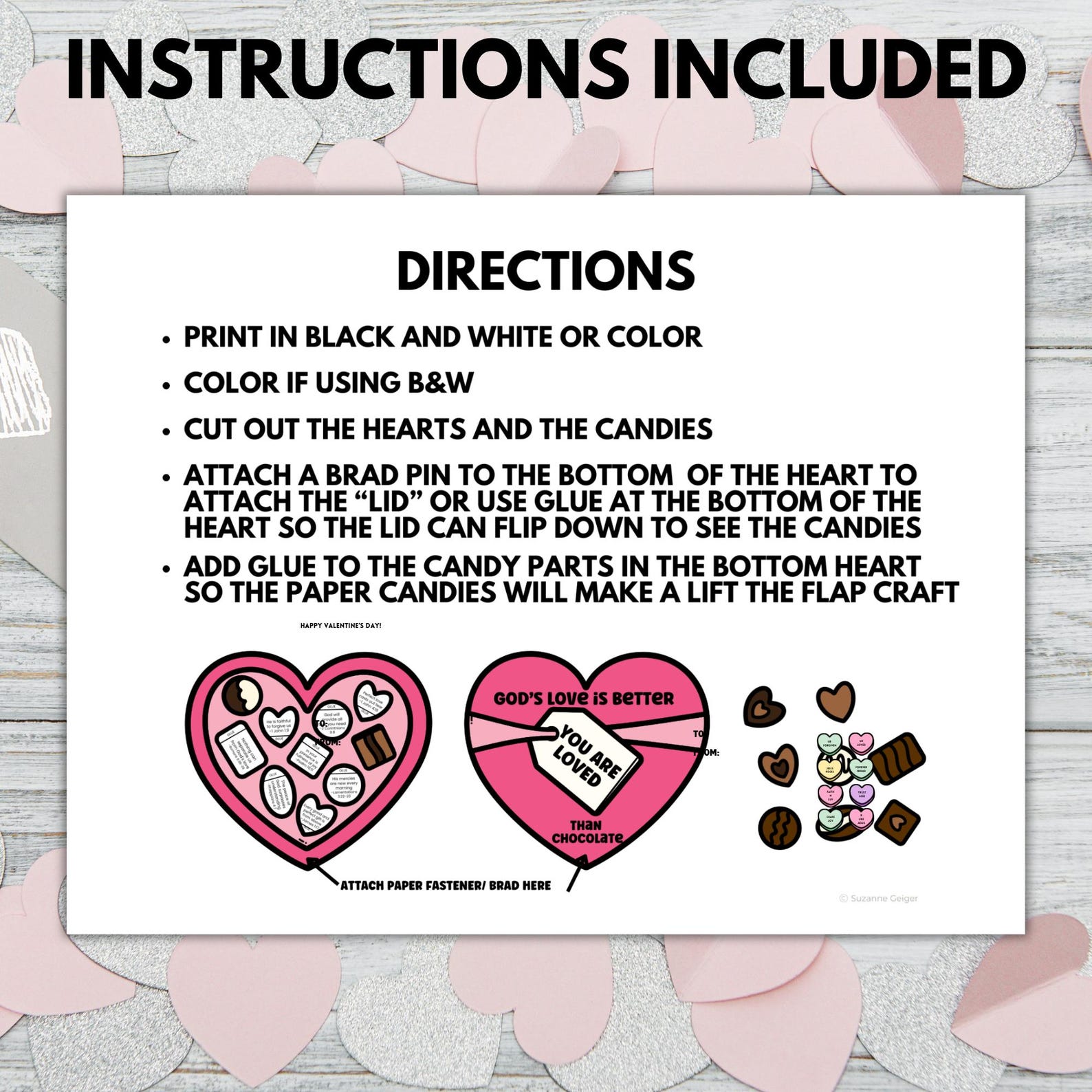 Valentine's Day Bible Craft, Christian Valentine God's Love Sunday ...
