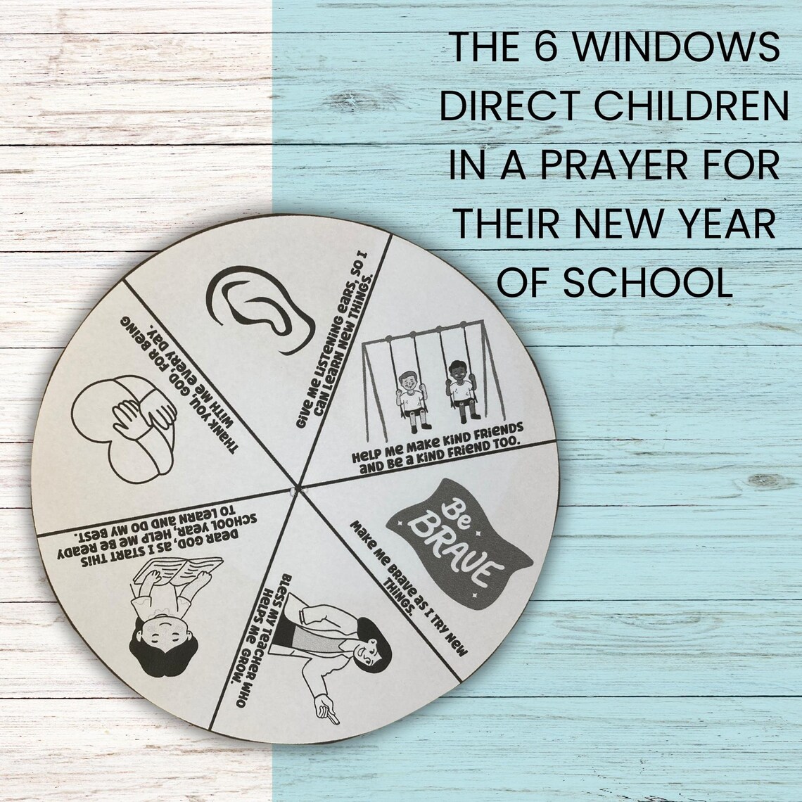 Back to School Prayer Kids Wheel Craft Printable, Sunday School Prayer ...