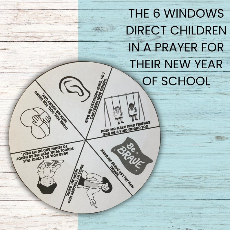 Back to School Prayer Kids Wheel Craft Printable, Sunday School Prayer ...