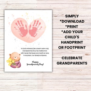 Grandparents Day Church Handprint Art, Sunday School Handprint Craft ...