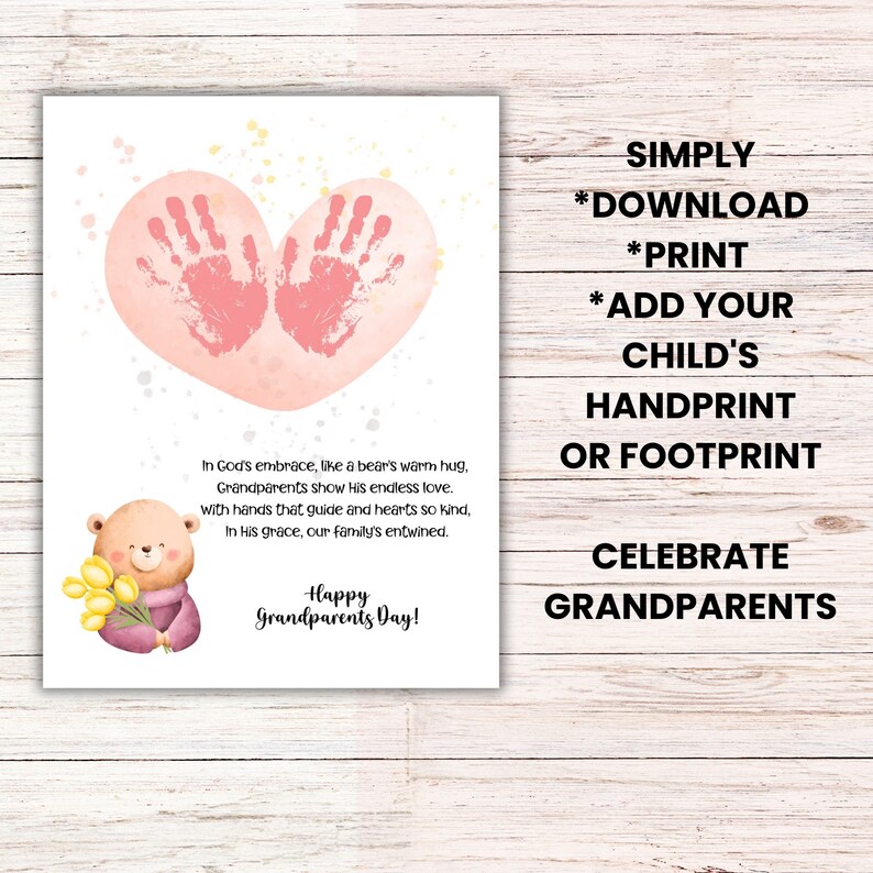 Grandparents Day Church Handprint Art, Sunday School Handprint Craft ...