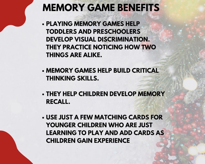 Christmas Nativity Memory Game for Toddlers & Preschoolers, Printable ...