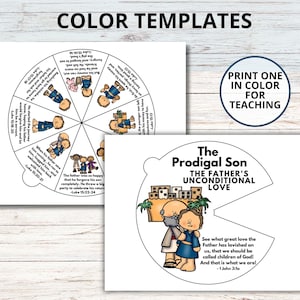 The Prodigal Son Bible Spinner Wheel Sunday School Craft Printable ...
