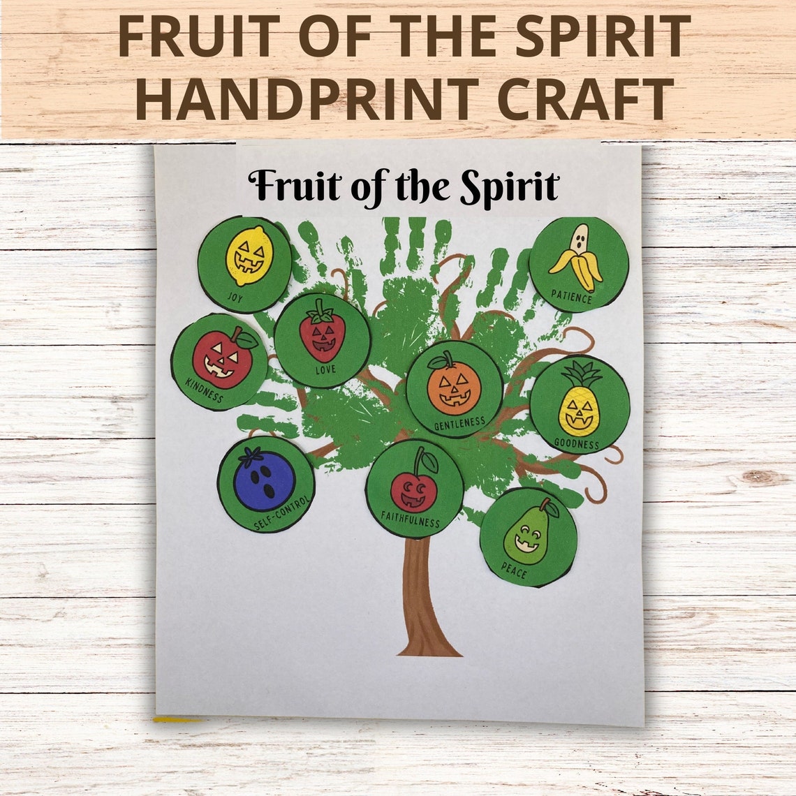 Fruit of the Spirit Church Nursery Handprint Craft, DIY Toddler ...