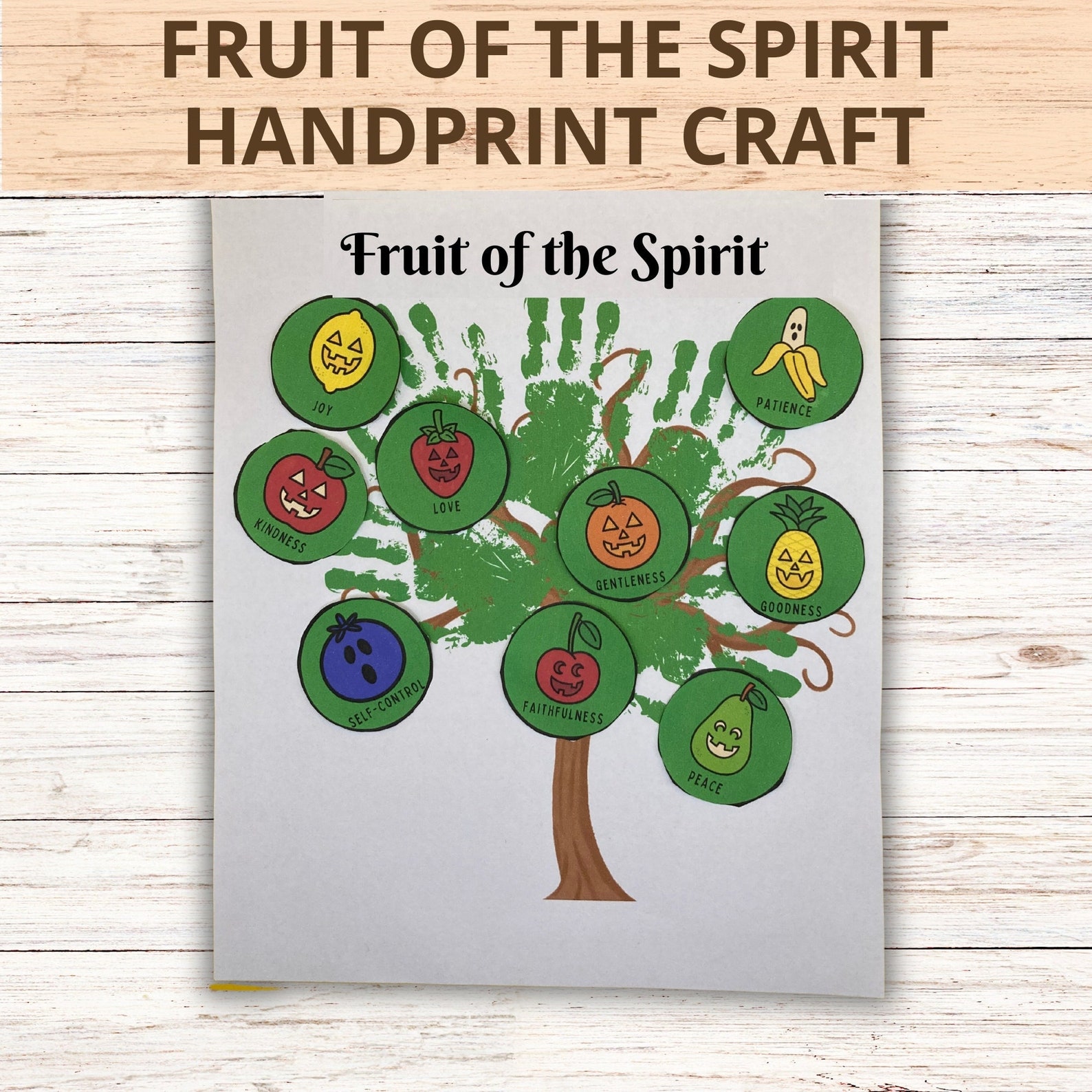 Fruit of the Spirit Church Nursery Handprint Craft, DIY Toddler ...