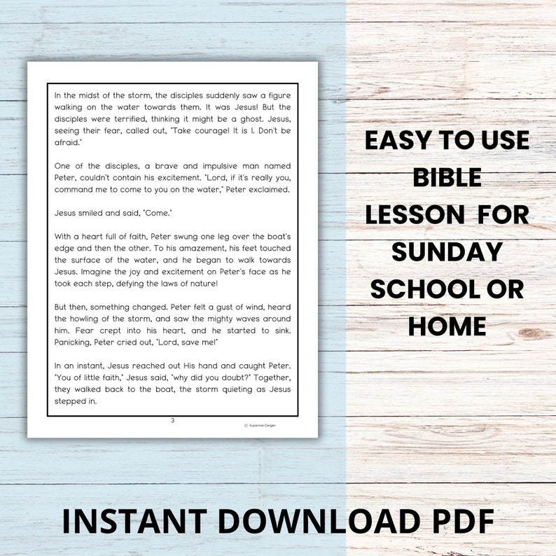 Leap Day Leap of Faith Bible Lesson for Kids, Jesus and Peter Walk on ...