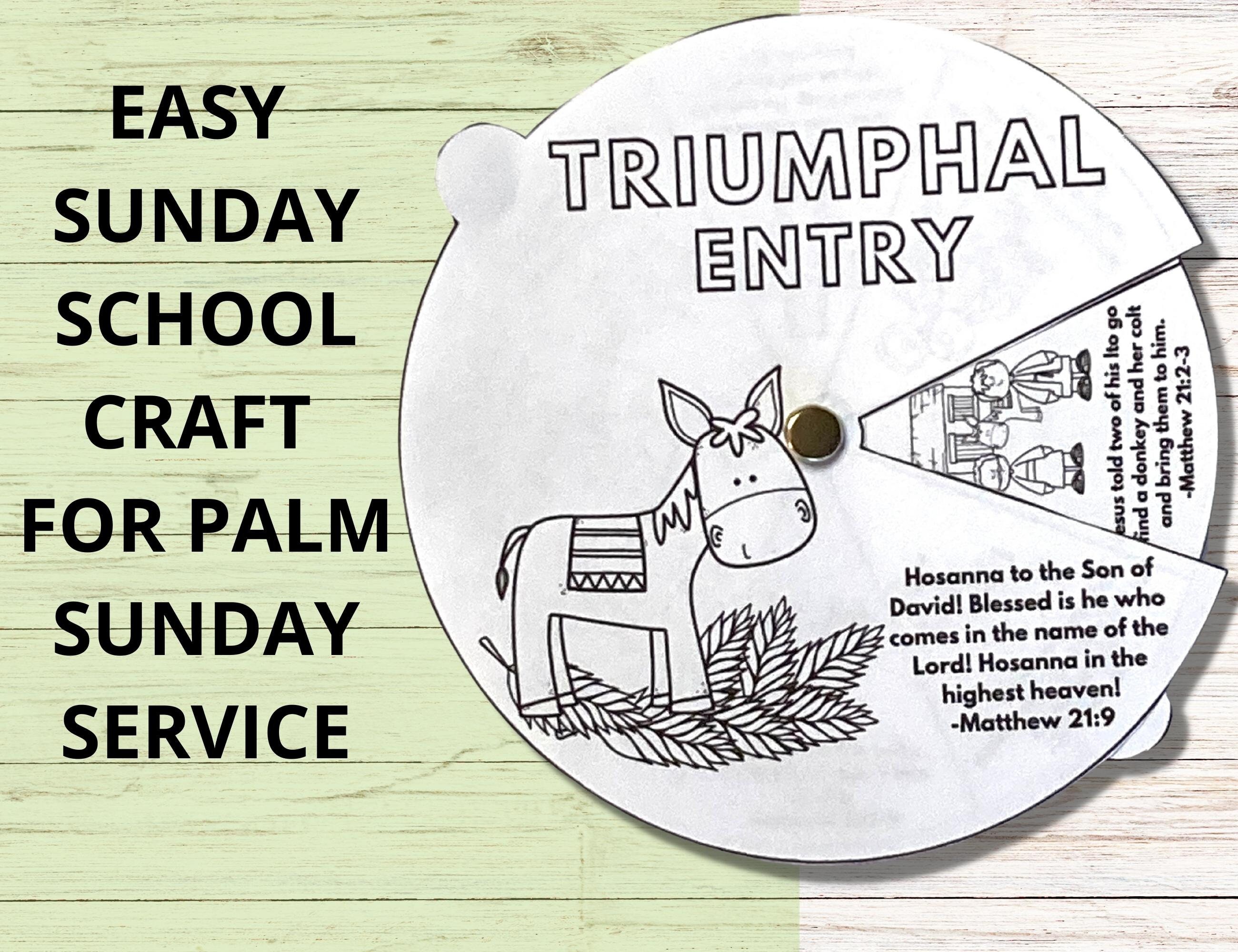 Palm Sunday Bible Craft Easter Bible Story Lesson Wheel Holy - Etsy