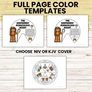 Christmas Shepherds Nativity Bible Wheel Craft, Nativity Bible Coloring ...