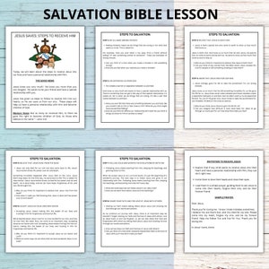 Salvation Bible Lesson and Activities Printable, Color Gospel Bible ...