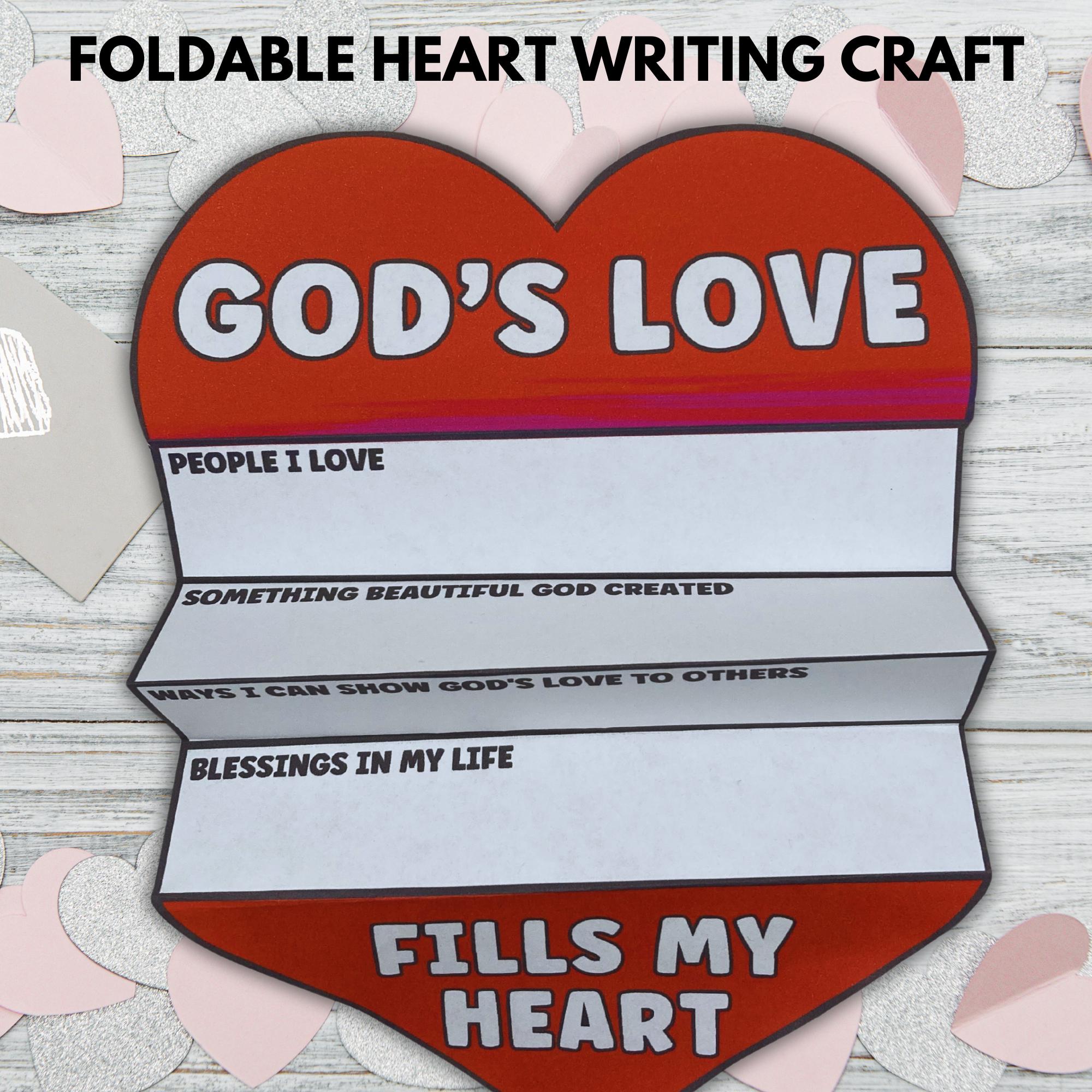 Valentine's Day Bible Lesson Craft, Christian Valentine's God's Love ...