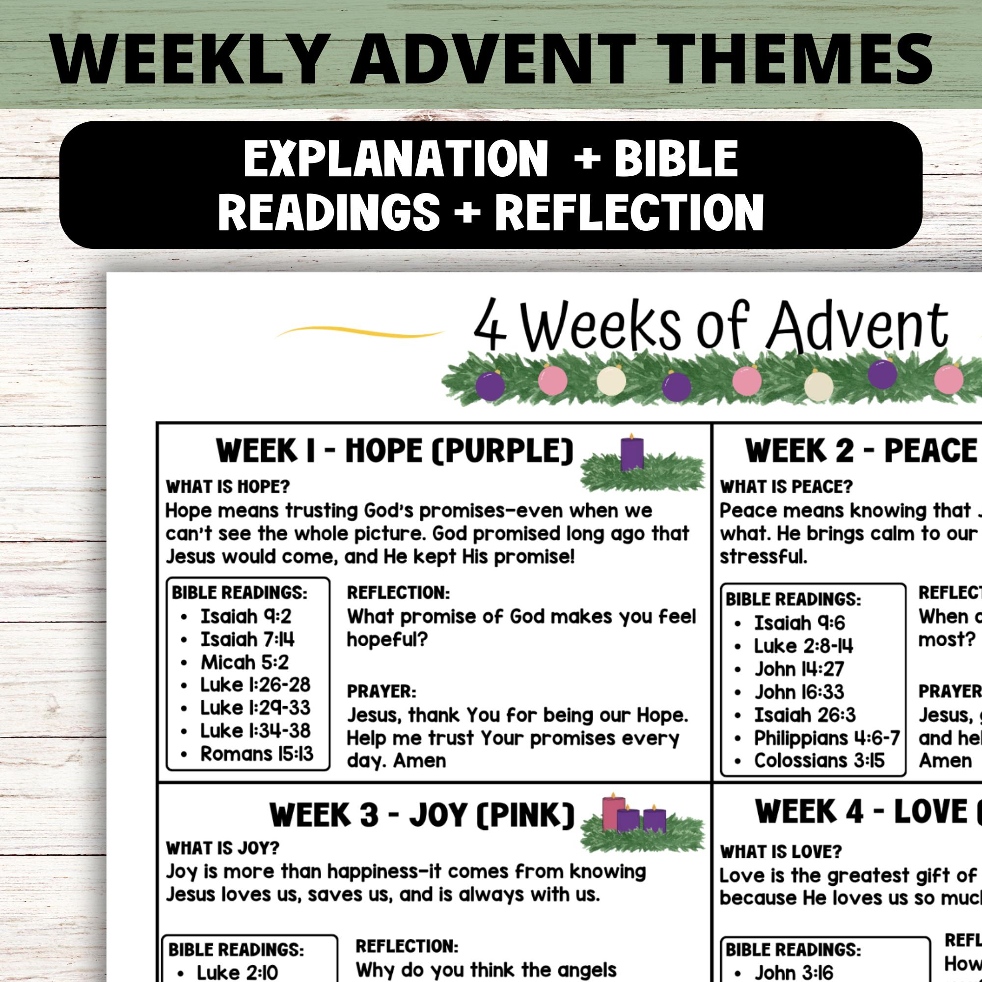 Kids Christian Advent Calendar 2025, Bible Advent Activities for Kids ...