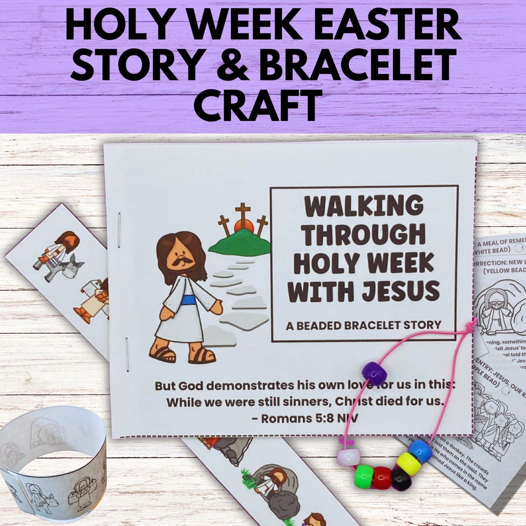 Easter Story Bracelet Craft Sunday School Story and Craft Activity ...