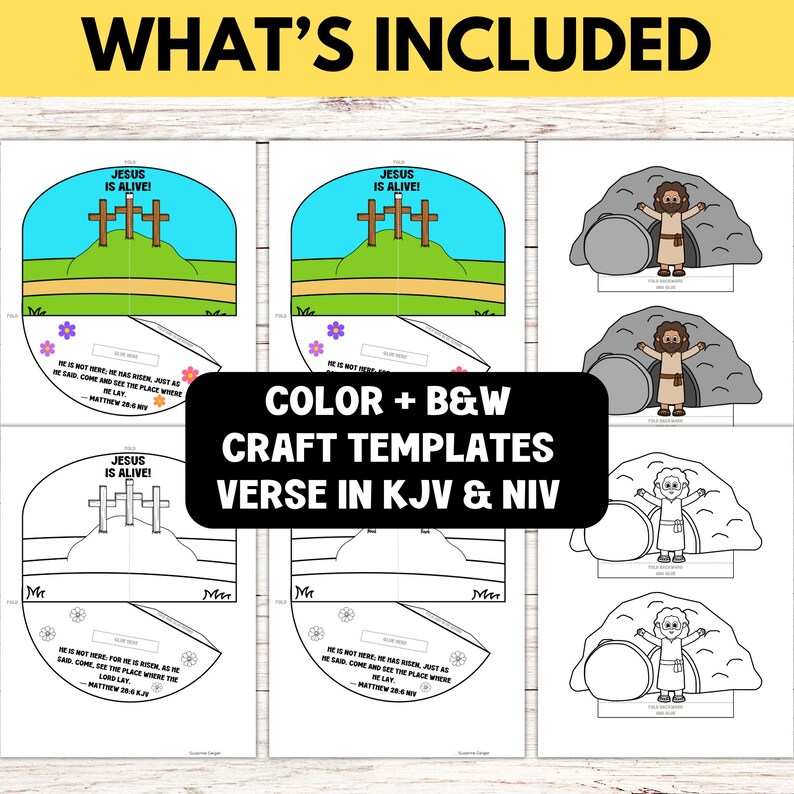 Jesus is Alive Easter Sunday Bible Craft Activity for Kids, Easter ...