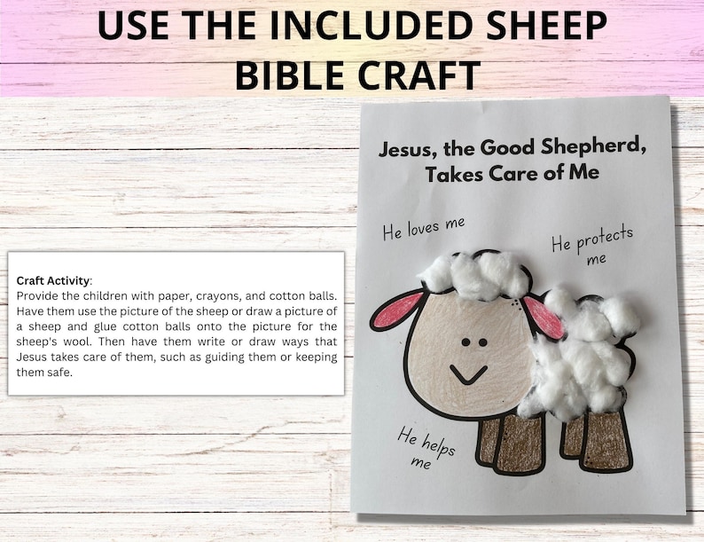 Jesus the Good Shepherd Bible Lesson, John 10:1-16 Bible Story Craft ...