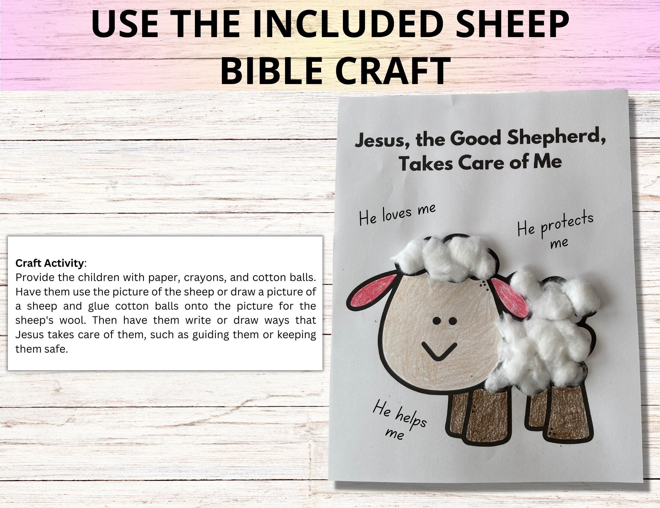 Jesus the Good Shepherd Bible Lesson, John 10:1-16 Bible Story Craft ...