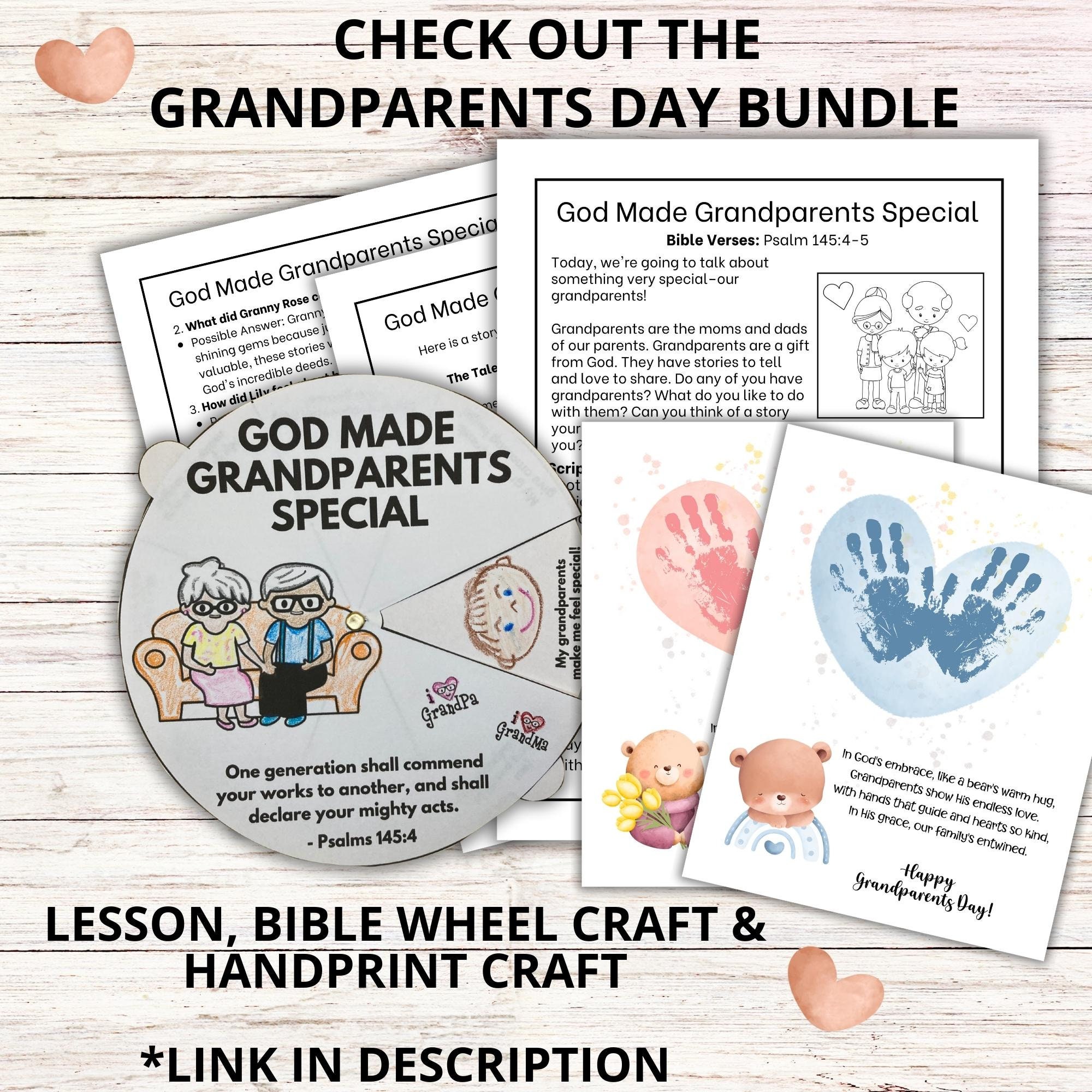 Grandparents Are Special Bible Wheel Printable, Sunday School Craft for ...