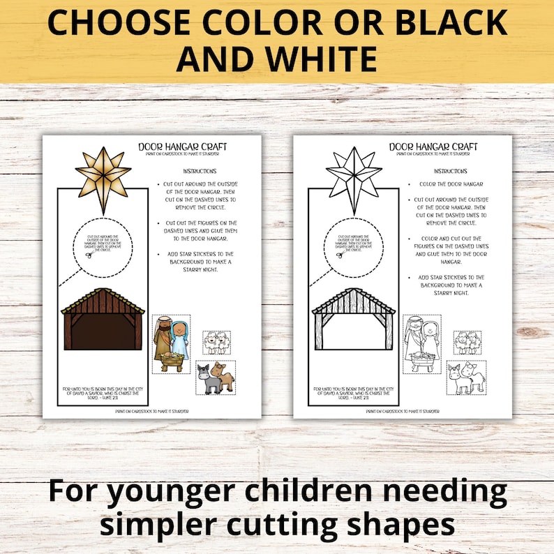 Nativity Story Christmas Bible Craft, Kids Sunday School Craft for ...