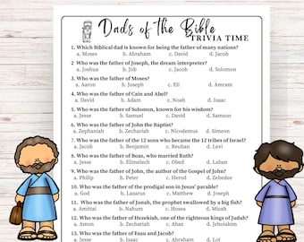 Fathers Day Fathers of the Bible Printable Trivia Game for Church and ...