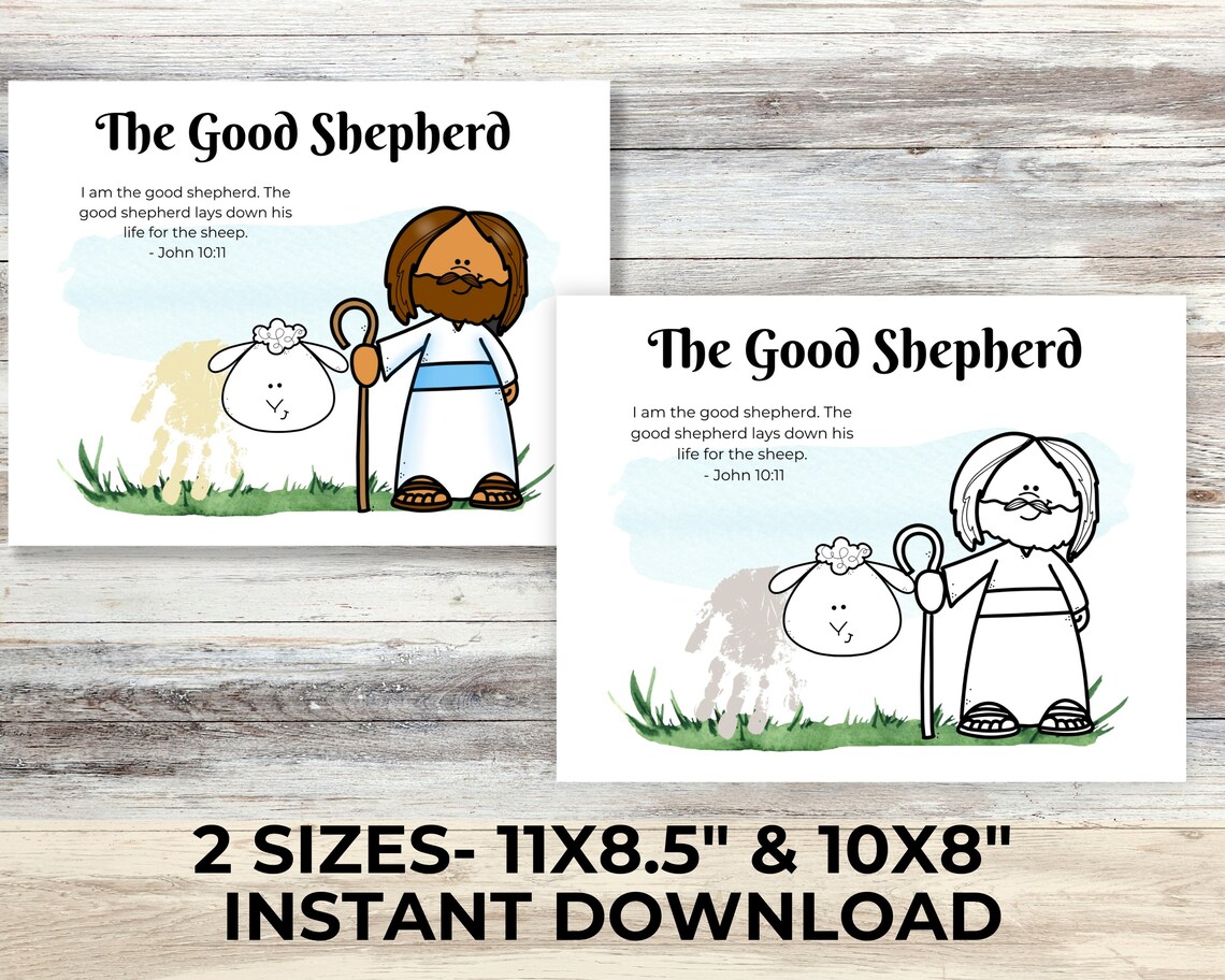The Good Shepherd Handprint Art, Sunday School Handprint Craft for ...