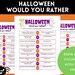 Halloween Printable Party Games for Family or Class Party, Would You ...