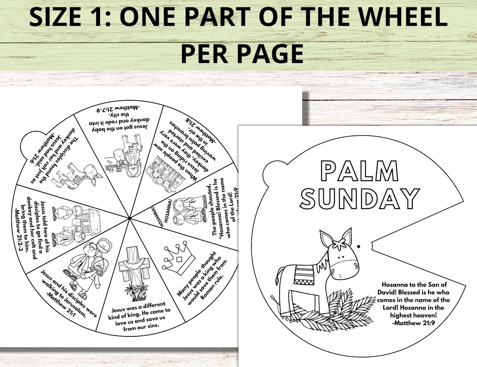 Palm Sunday Bible Craft Easter Bible Story Lesson Wheel Holy - Etsy