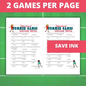 Soccer Trivia Game, Soccer Summer Games 2024, Club Soccer Printable ...