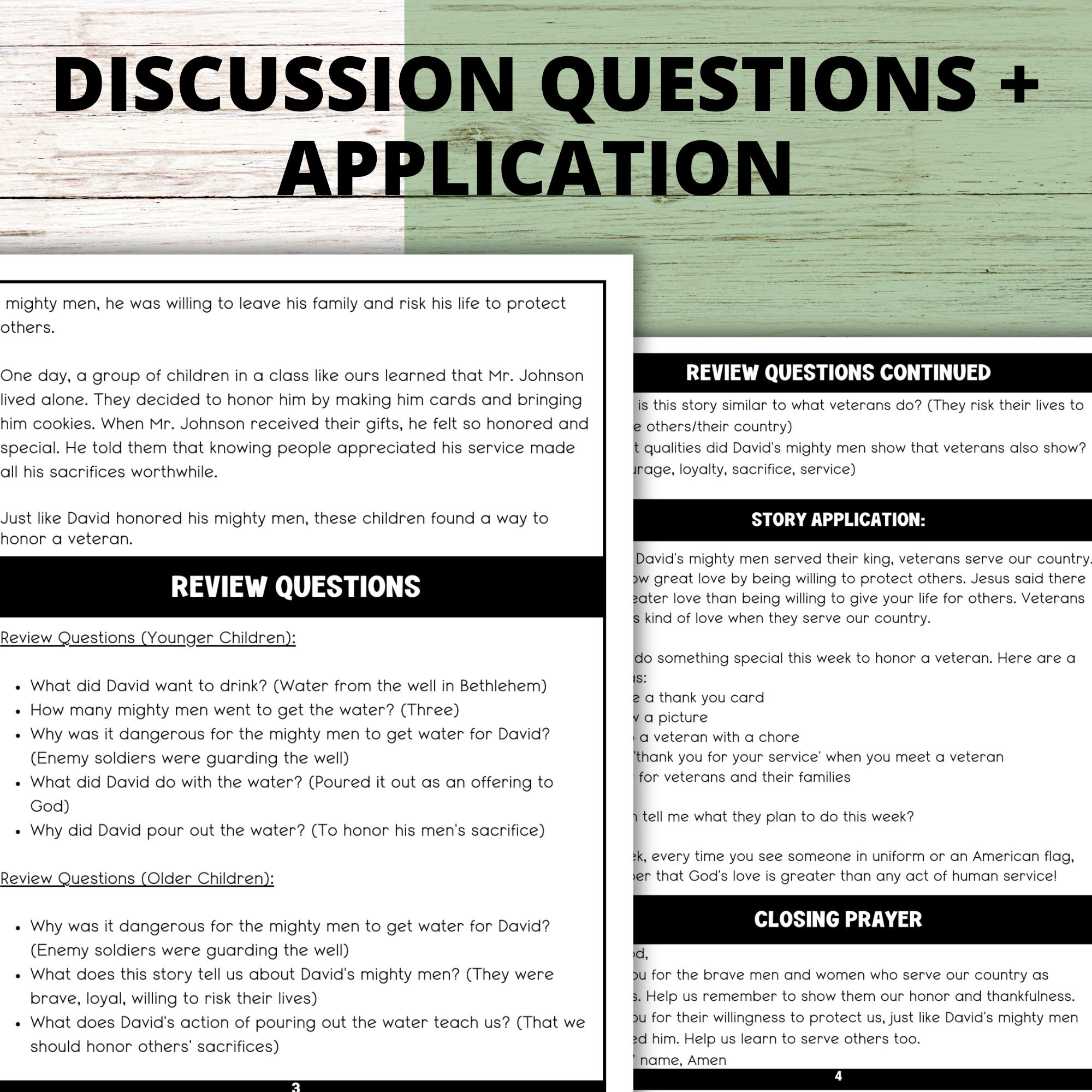 Veterans Day Honor Our Veterans Bible Lesson and Craft Activity, Sunday ...