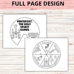 Pentecost Holy Spirit Comes Bible Wheel Craft Sunday School Lesson for ...