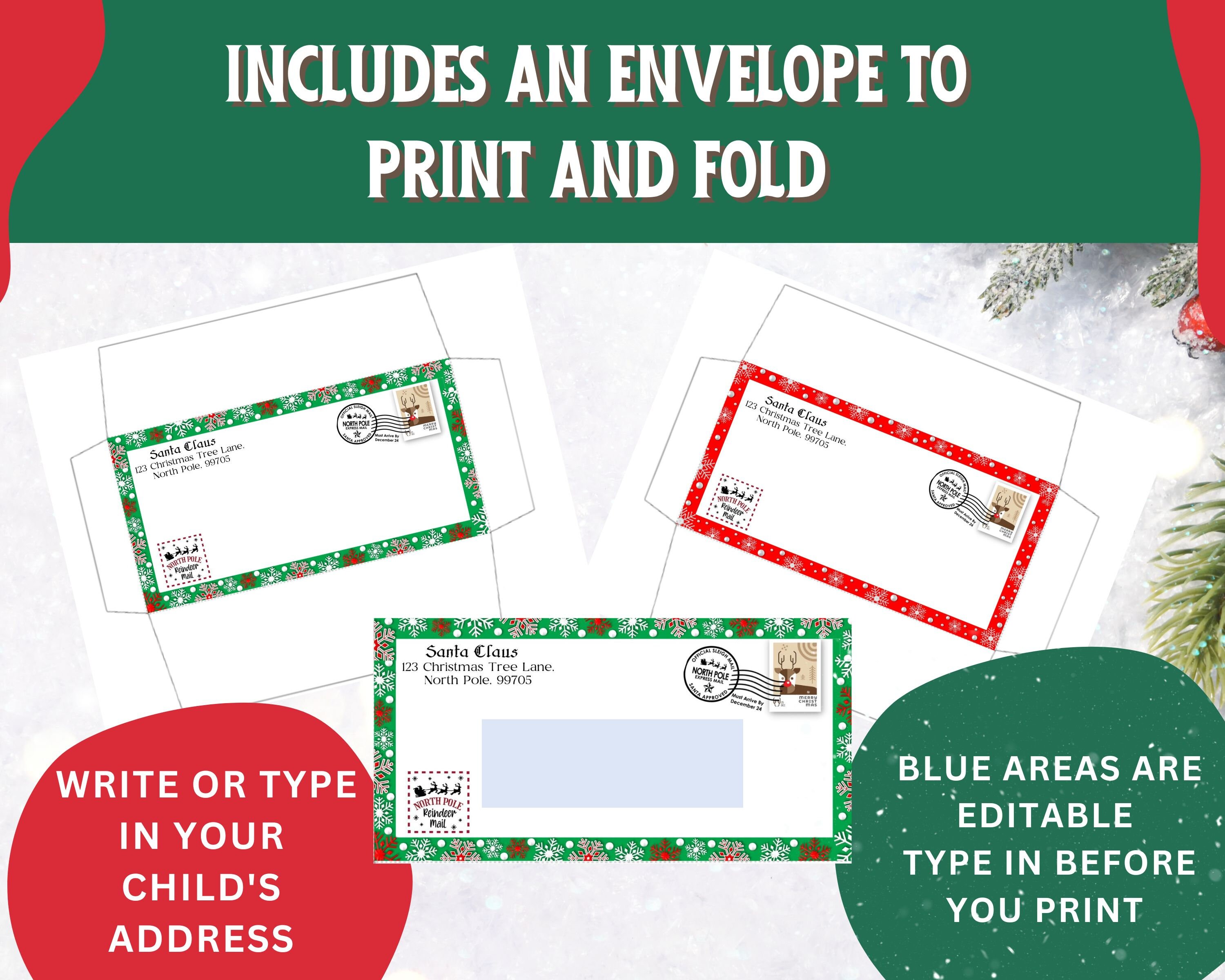 Christmas Letters From Santa Bundle, Editable Santa Naughty and Nice ...