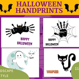Halloween Handprint Craft | October Preschool Handprint Activity ...