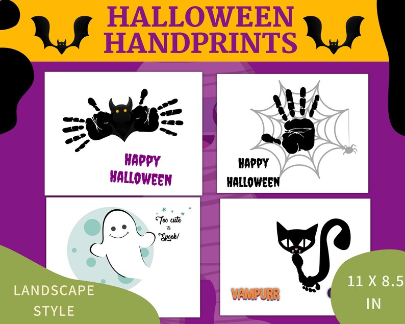 Halloween Handprint Craft | October Preschool Handprint Activity ...
