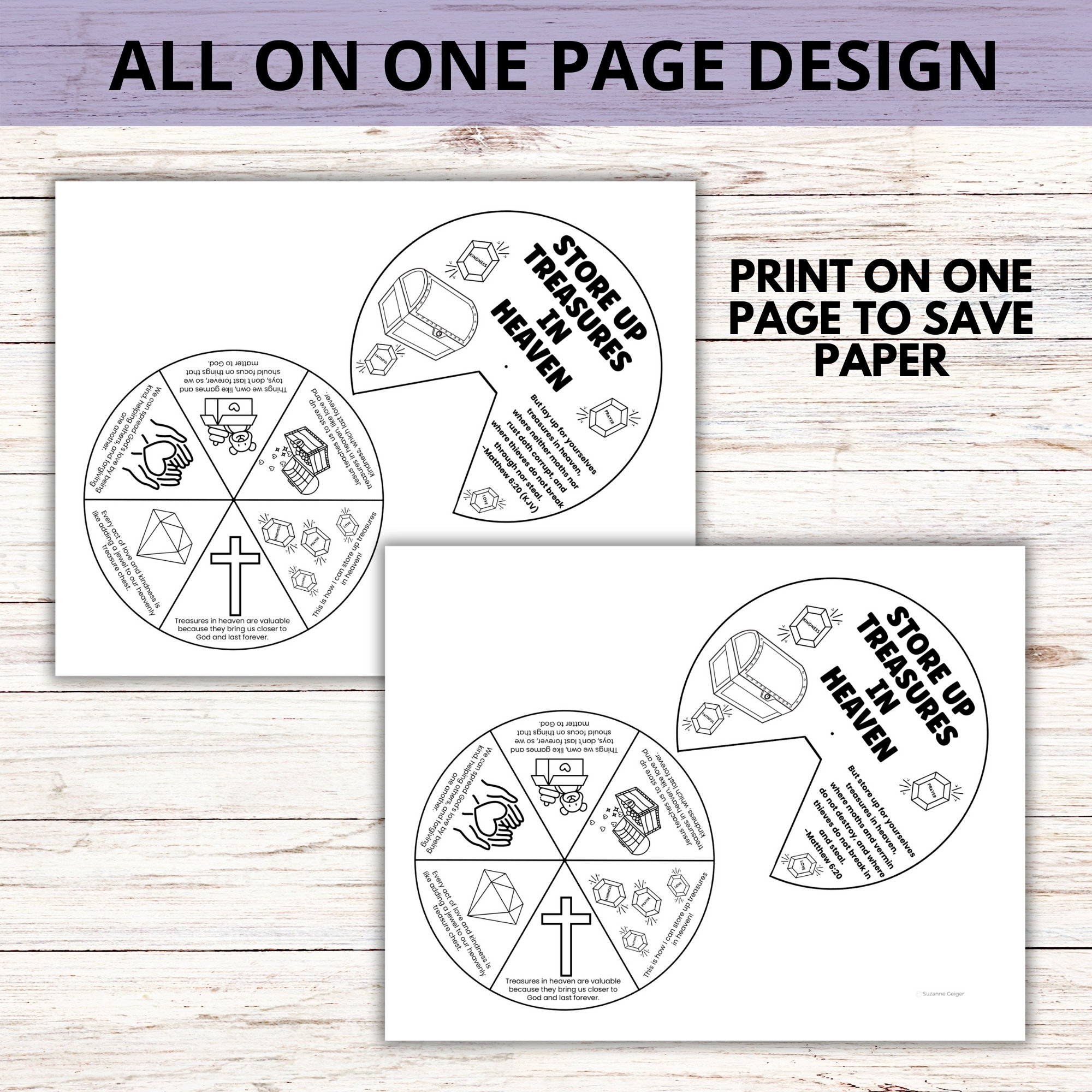 Store up Treasures in Heaven Bible Wheel Craft Sunday School Lesson for Kids, St. Patrick's Day ...