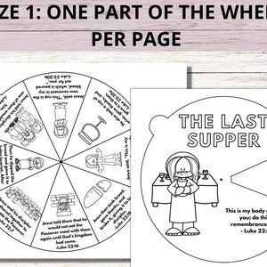 The Last Supper Bible Craft, Easter Bible Story Lesson Wheel, Holy Week ...