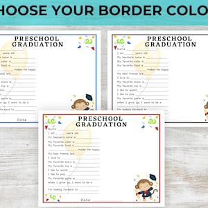 Last Day of Preschool Graduation Keepsake Handprint Art, Handprint ...