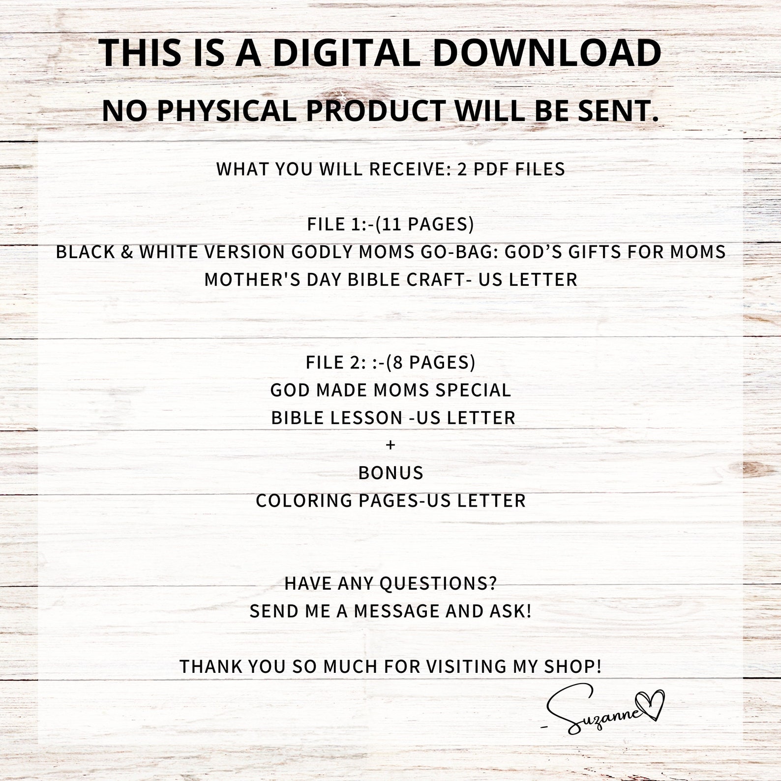 Mothers Day Bible Lesson and Craft Bundle, Sunday School Mothers Day ...