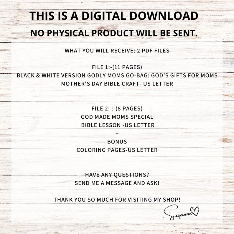 Mothers Day Bible Lesson and Craft Bundle, Sunday School Mothers Day ...