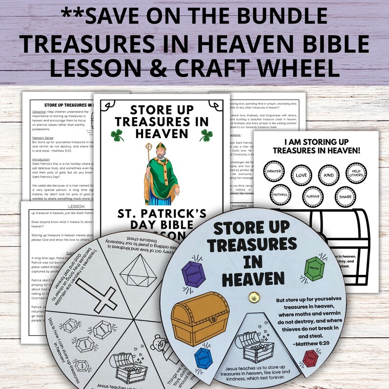 Store up Treasures in Heaven Bible Wheel Craft Sunday School Lesson for ...