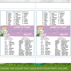 What's Your Bunny Name, Easter Bunny Name Game for Kids and Adults ...