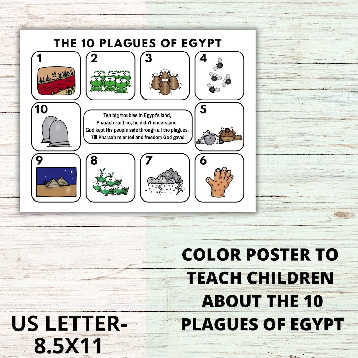 Ten Plagues of Egypt Bible Activity Sheets, Exodus Sunday School Lesson ...