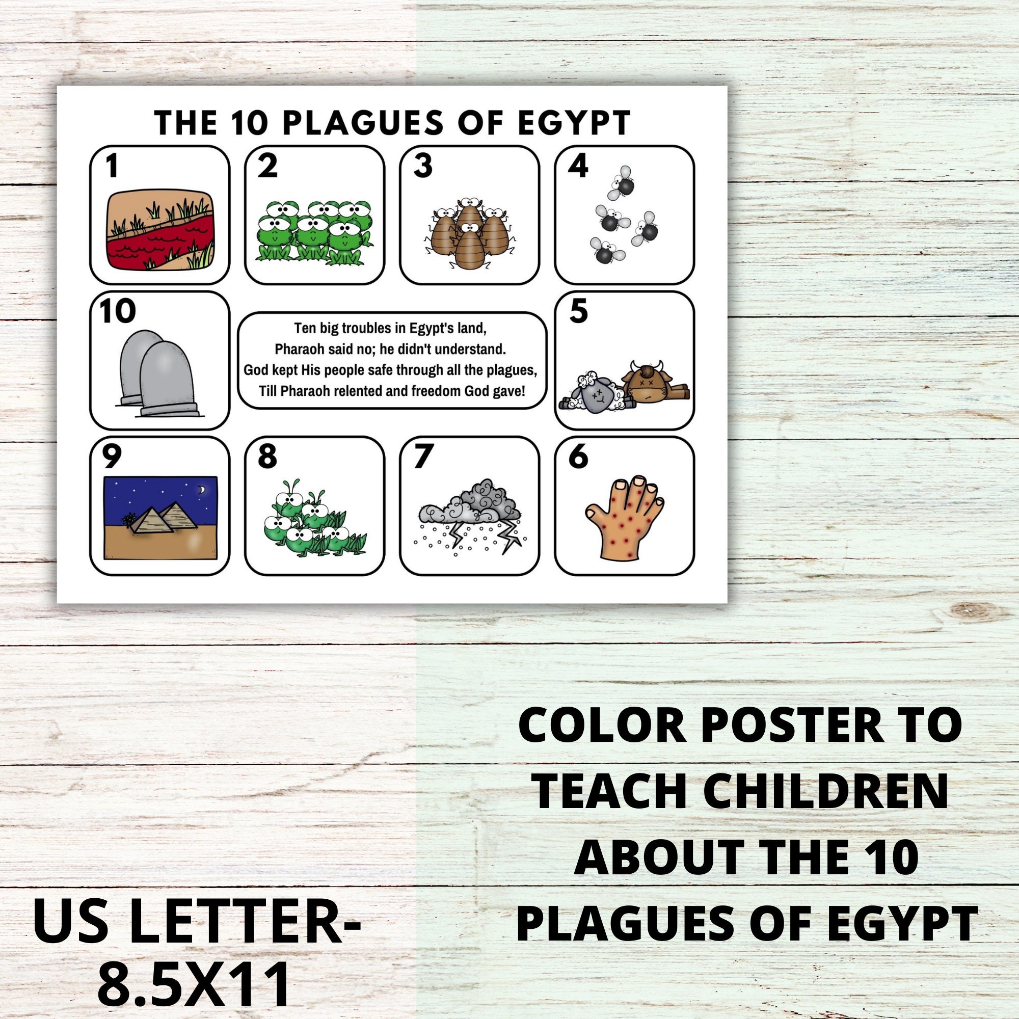 Ten Plagues of Egypt Bible Activity Sheets, Exodus Sunday School Lesson ...